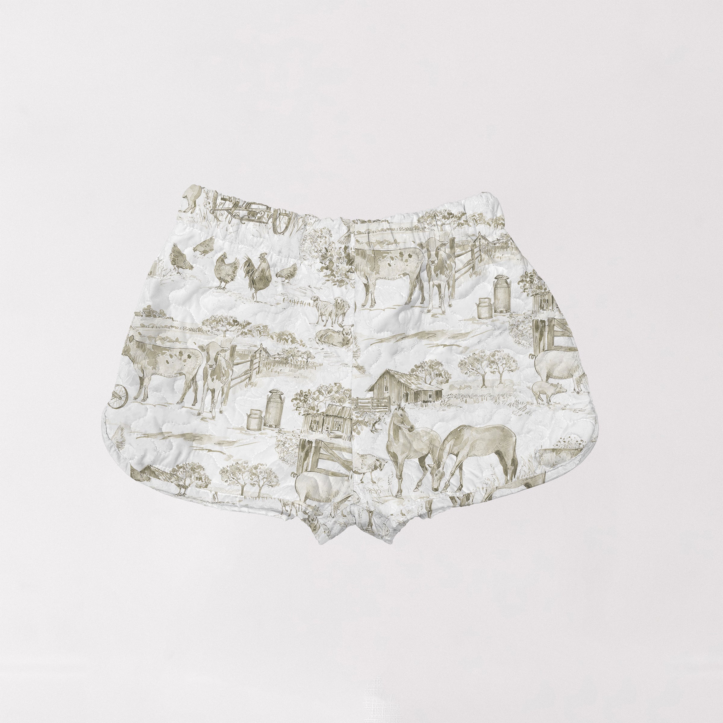 Aledo Toile Linen Quilted Scallop Shorts *Web Exclusive* – Ida Mae Home