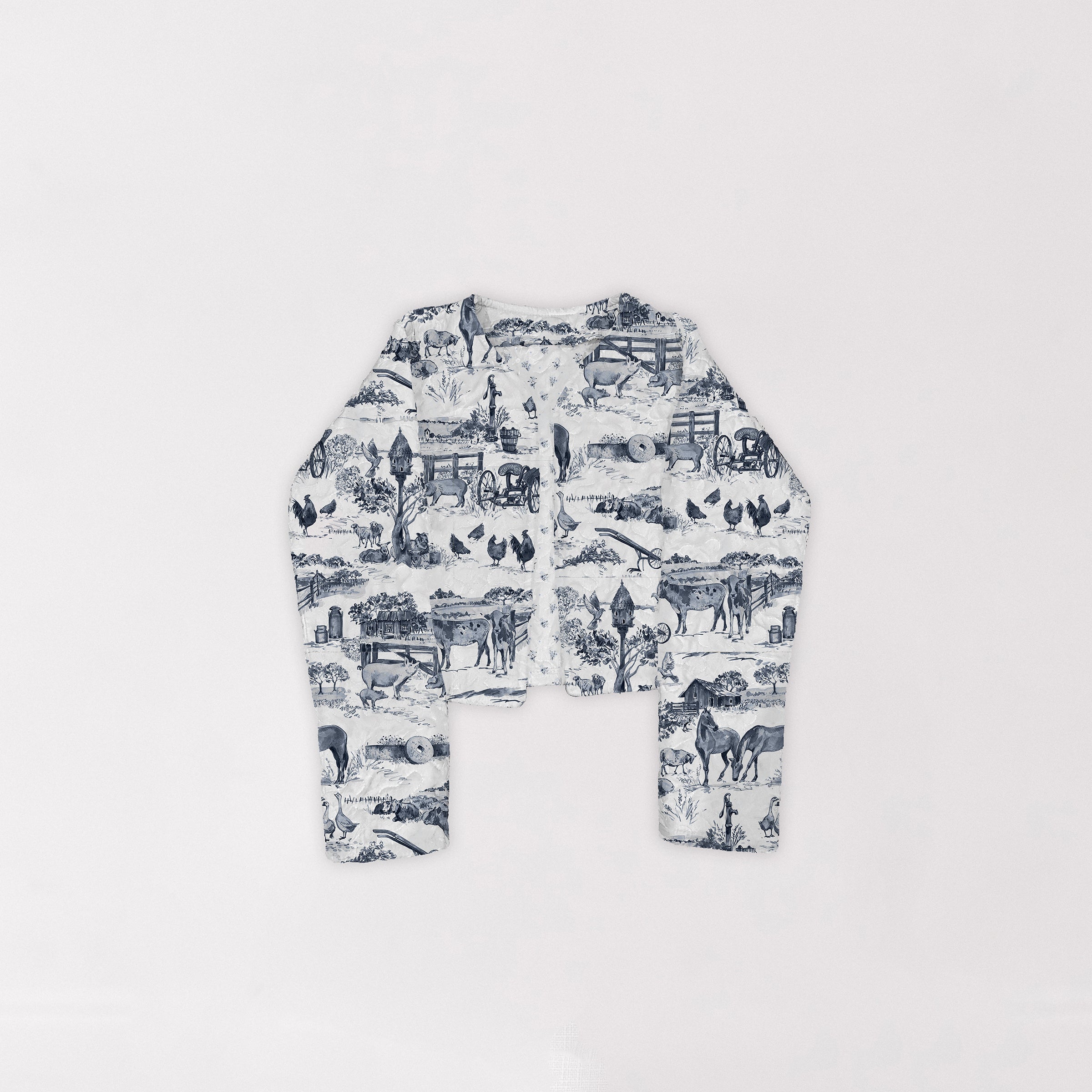 Aledo Toile Navy Cropped Jacket – Ida Mae Home