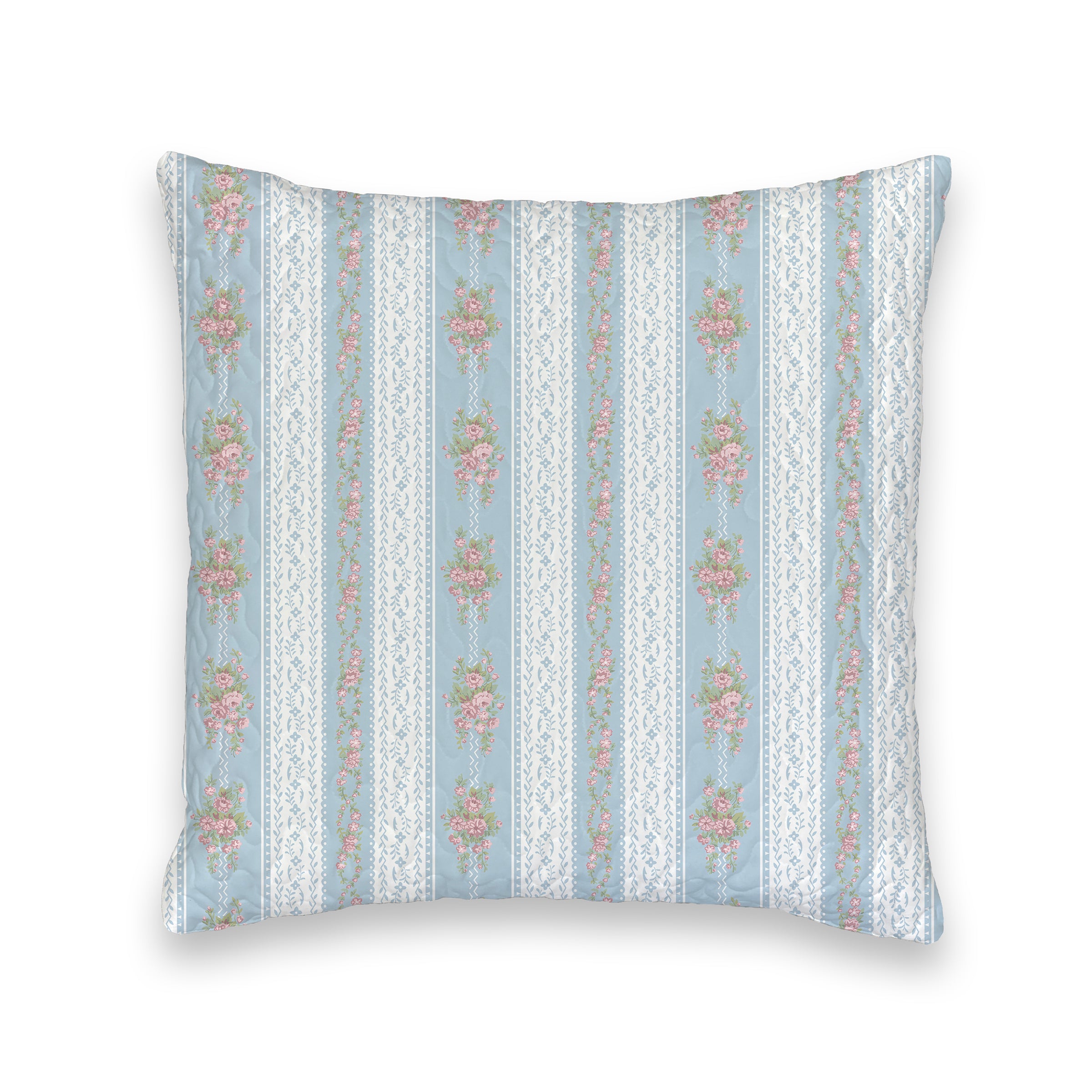 Bella Stripe Blue Quilted 20" Pillow – Ida Mae Home
