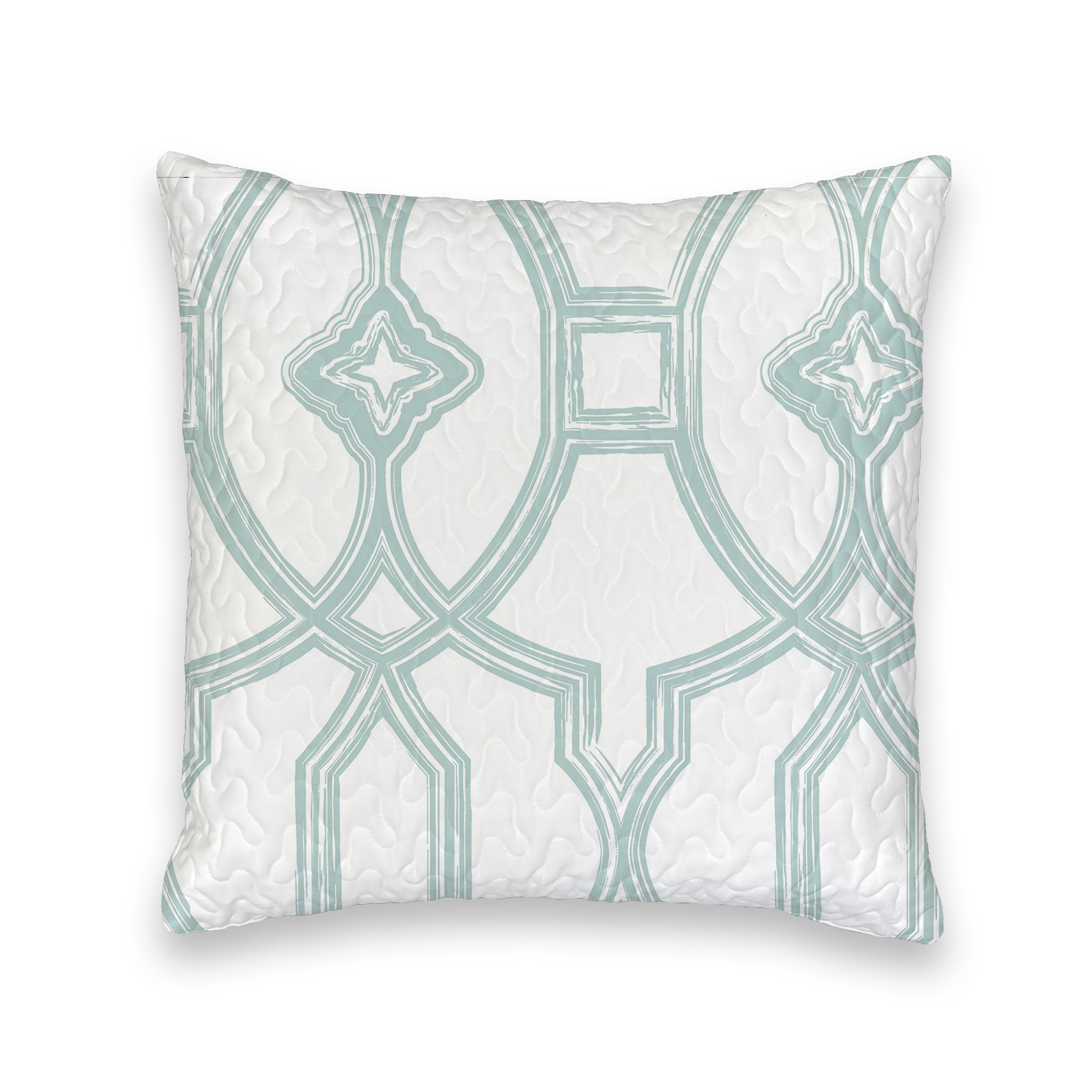 Cane Lattice Seaglass Quilted 20" Pillow – Ida Mae Home