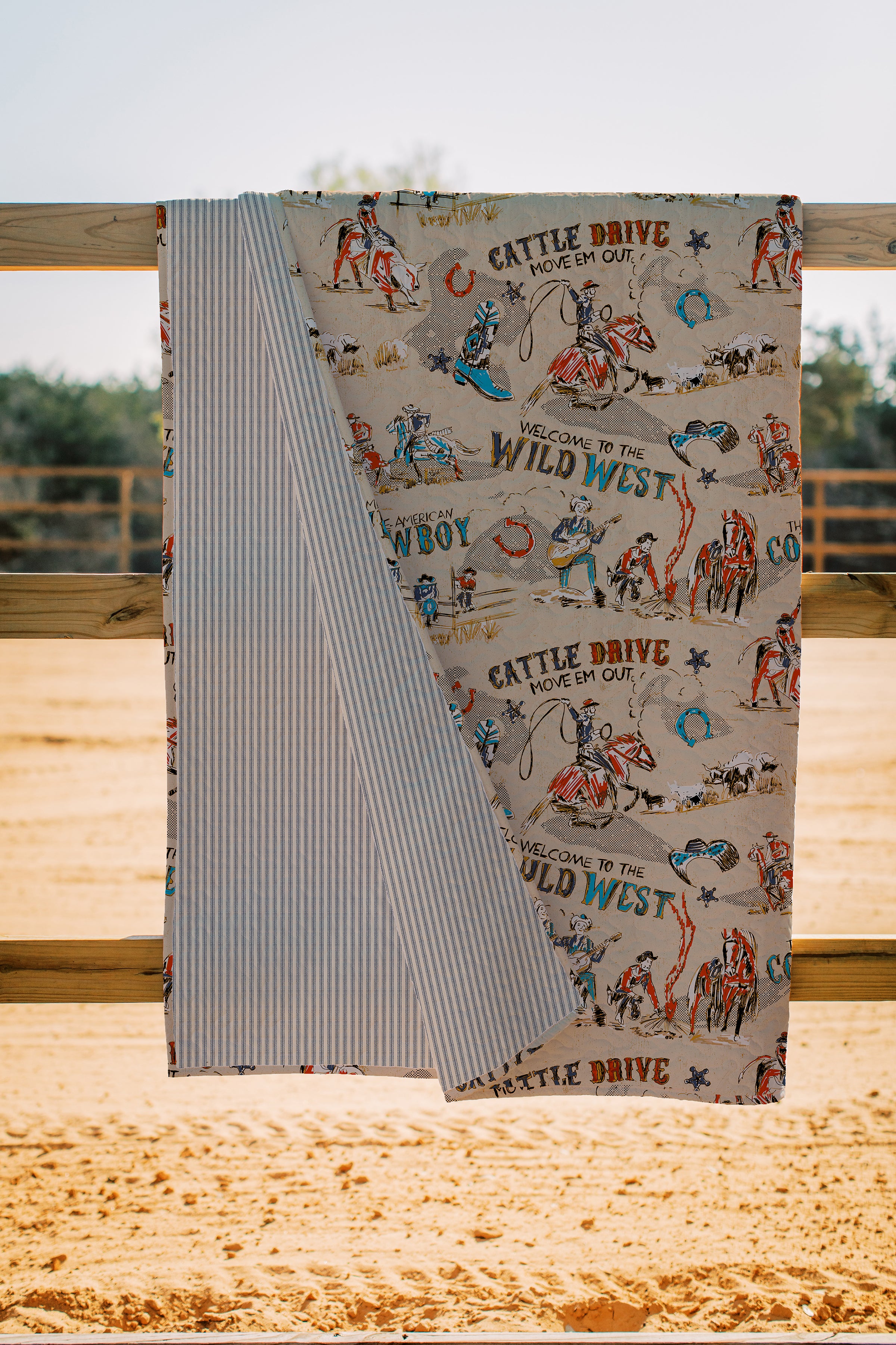 Cattle Drive Linen Quilt – Ida Mae Home