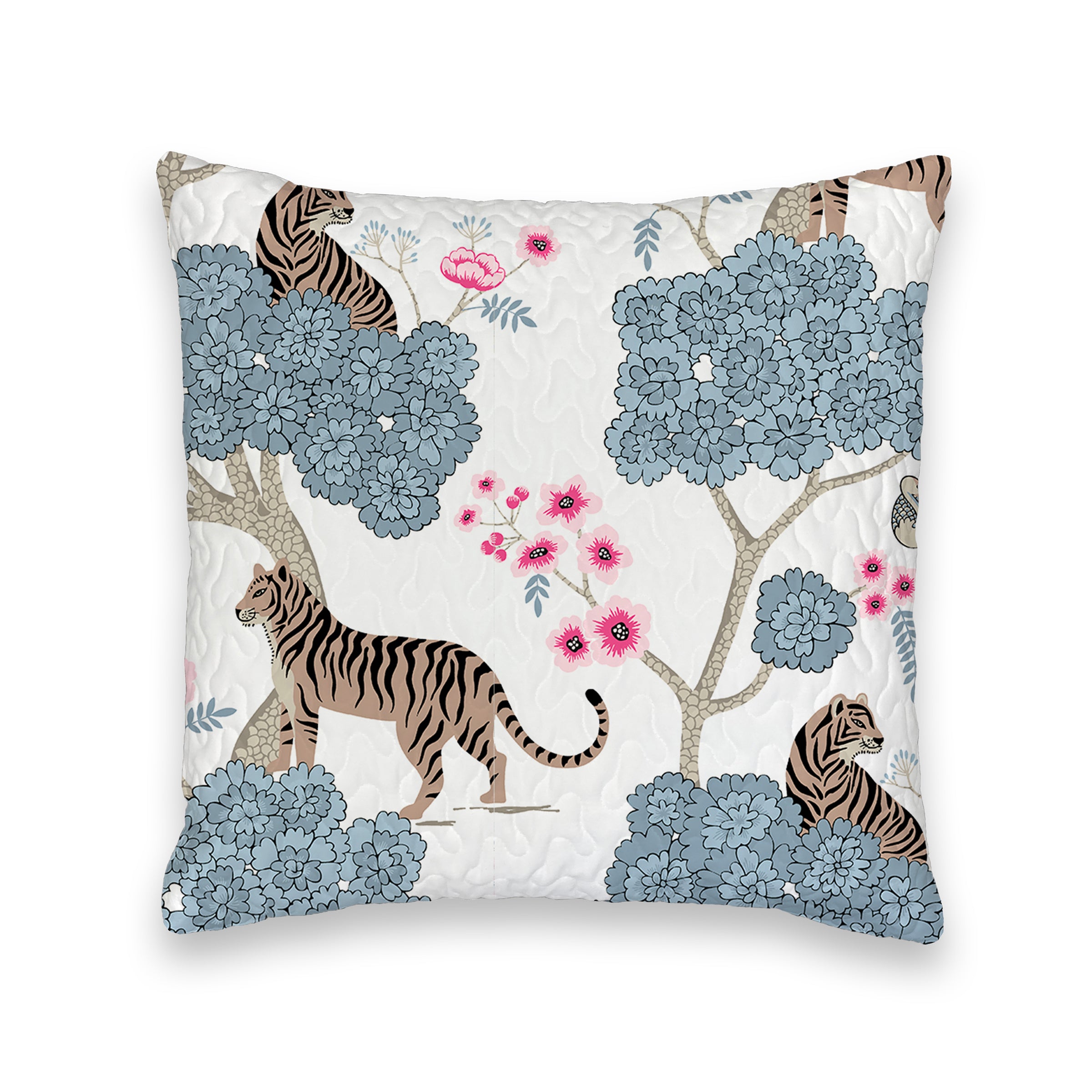 Opal Blue Quilted 20" Pillow – Ida Mae Home