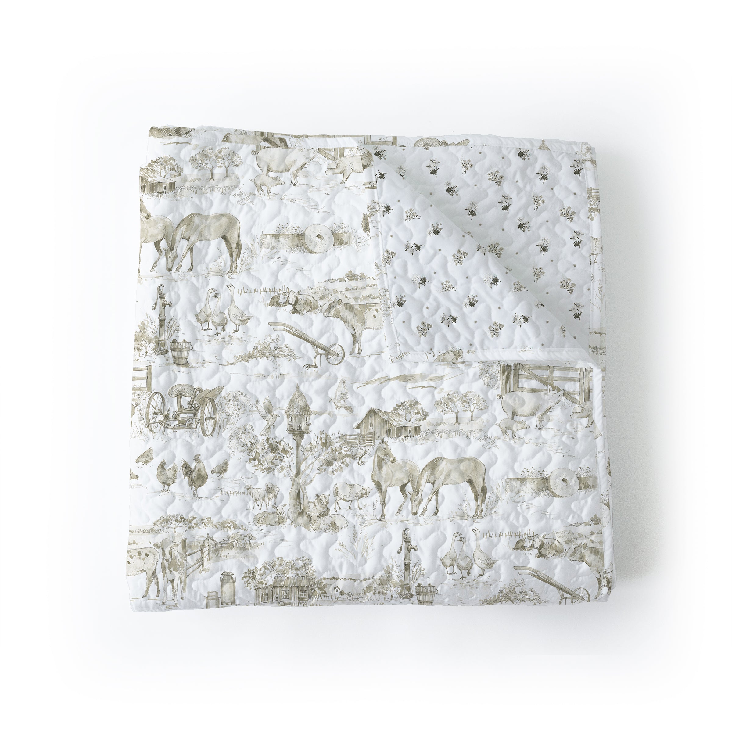 Aledo Toile Linen Baby Blanket – Ida Mae Home