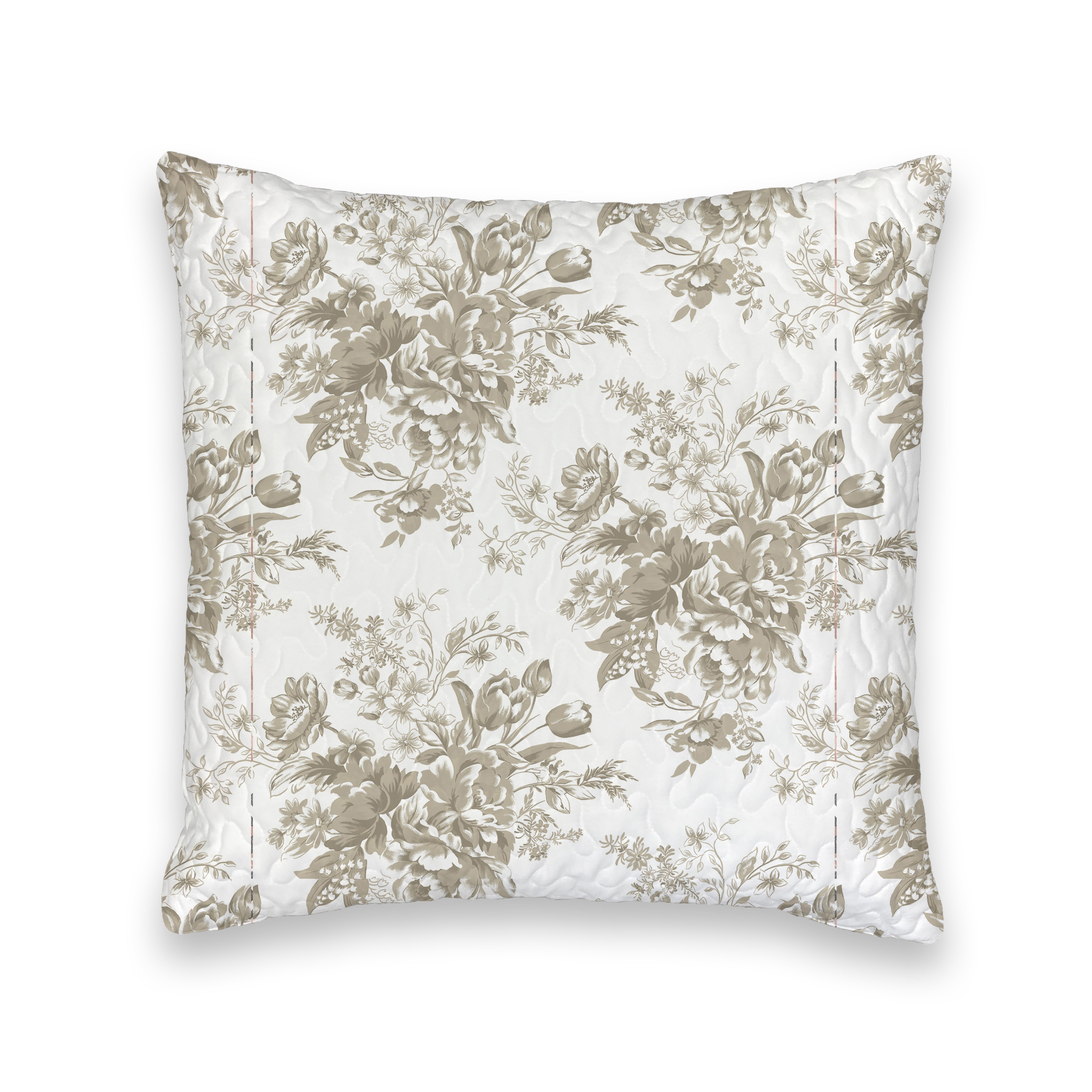 Rose Toile Linen Quilted 20" Pillow – Ida Mae Home