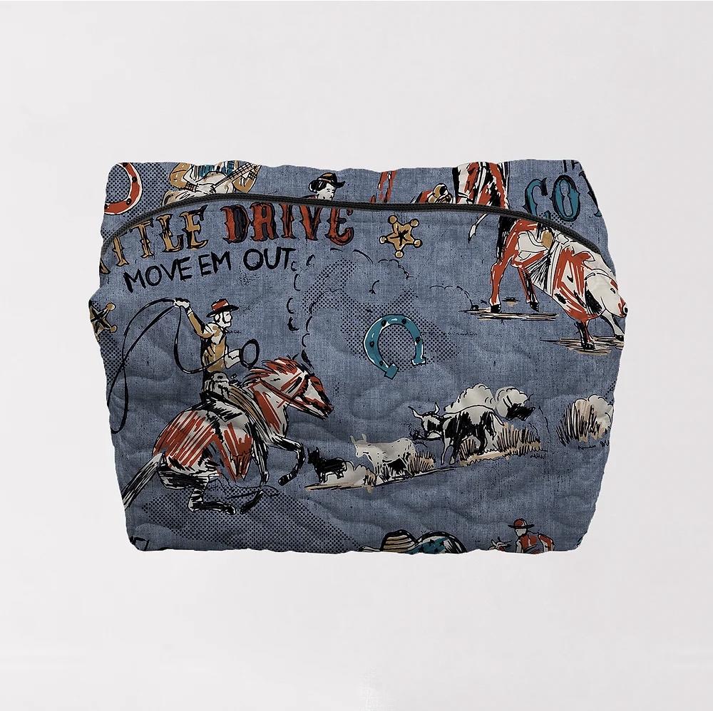 Cattle Drive Chambray Makeup Bag – Ida Mae Home