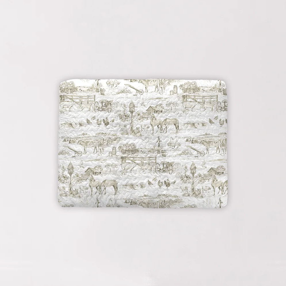 Aledo Toile Linen Quilted Pet Bed – Ida Mae Home