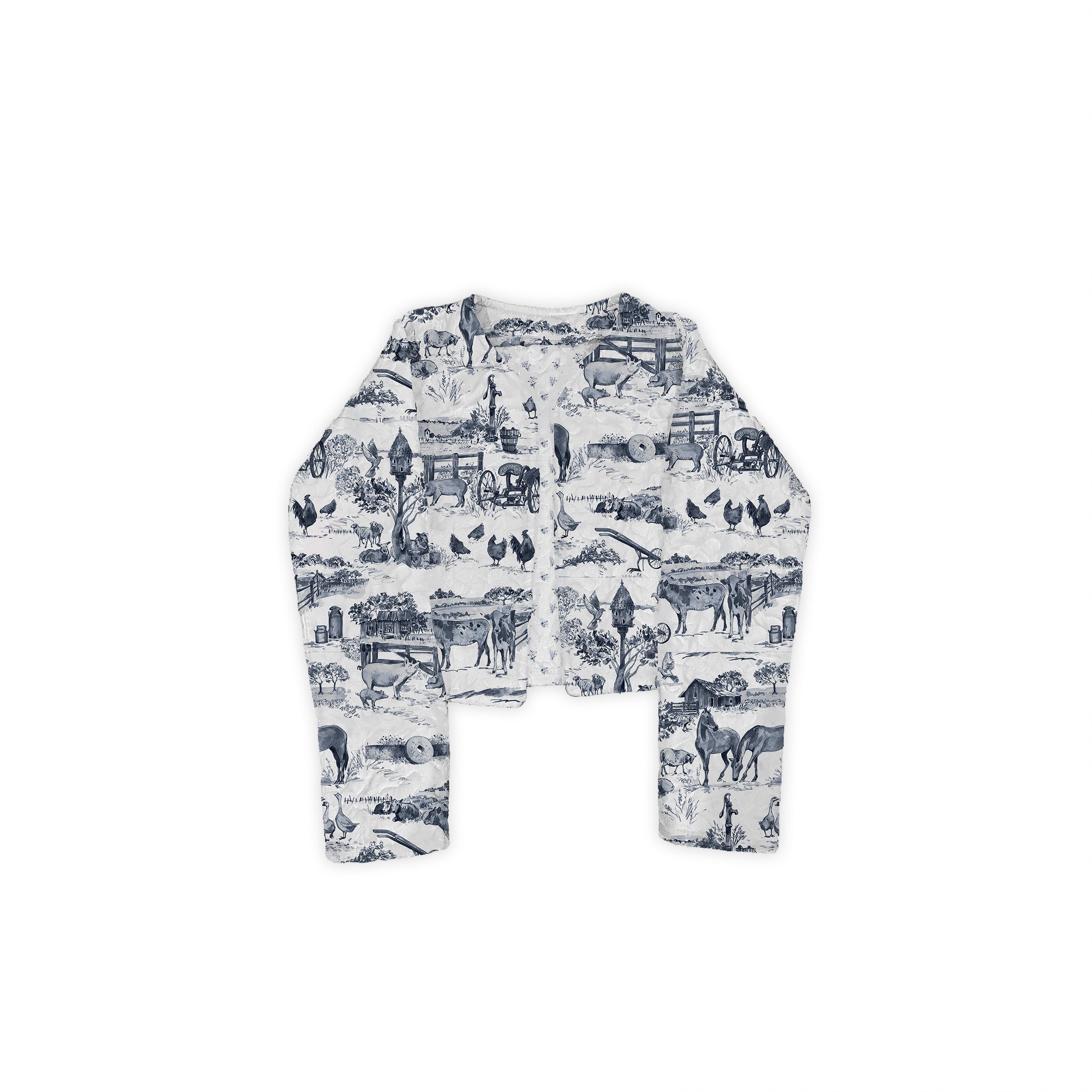 Aledo Toile Navy Cropped Jacket – Ida Mae Home
