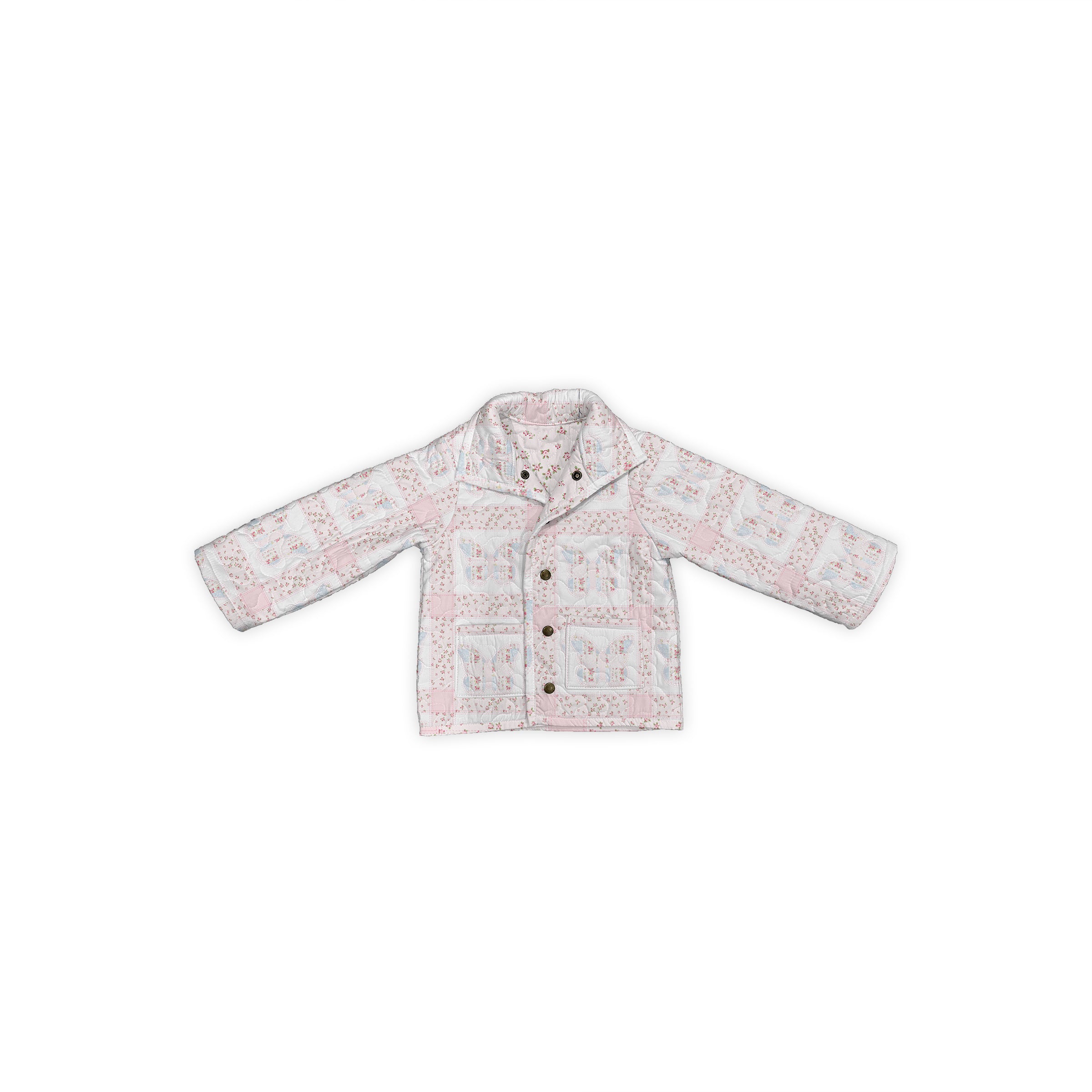 Butterfly Patchwork Pastel Youth Quilted Snap Jacket – Ida Mae Home