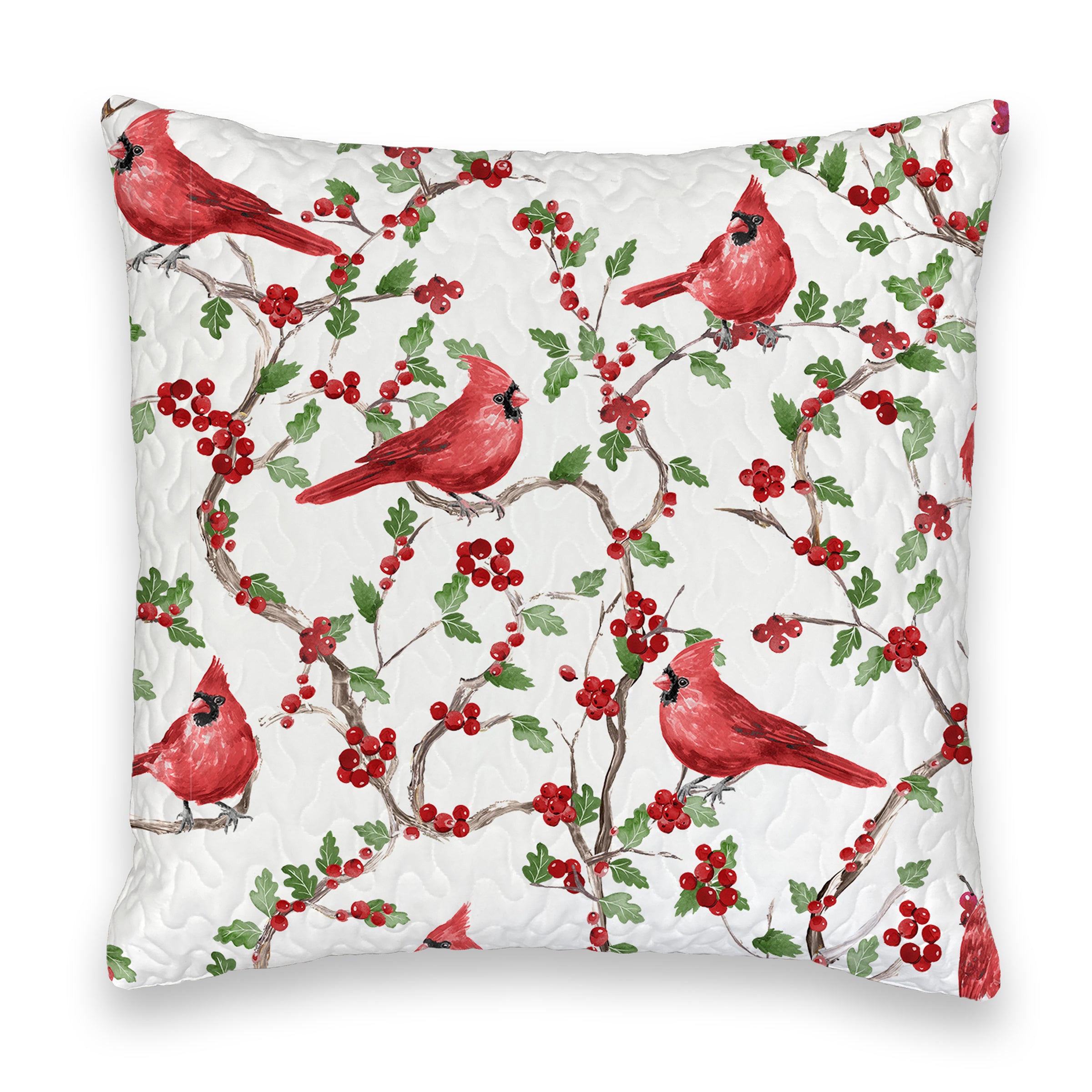 Cardinal Trellis Quilted 20" Pillow – Ida Mae Home