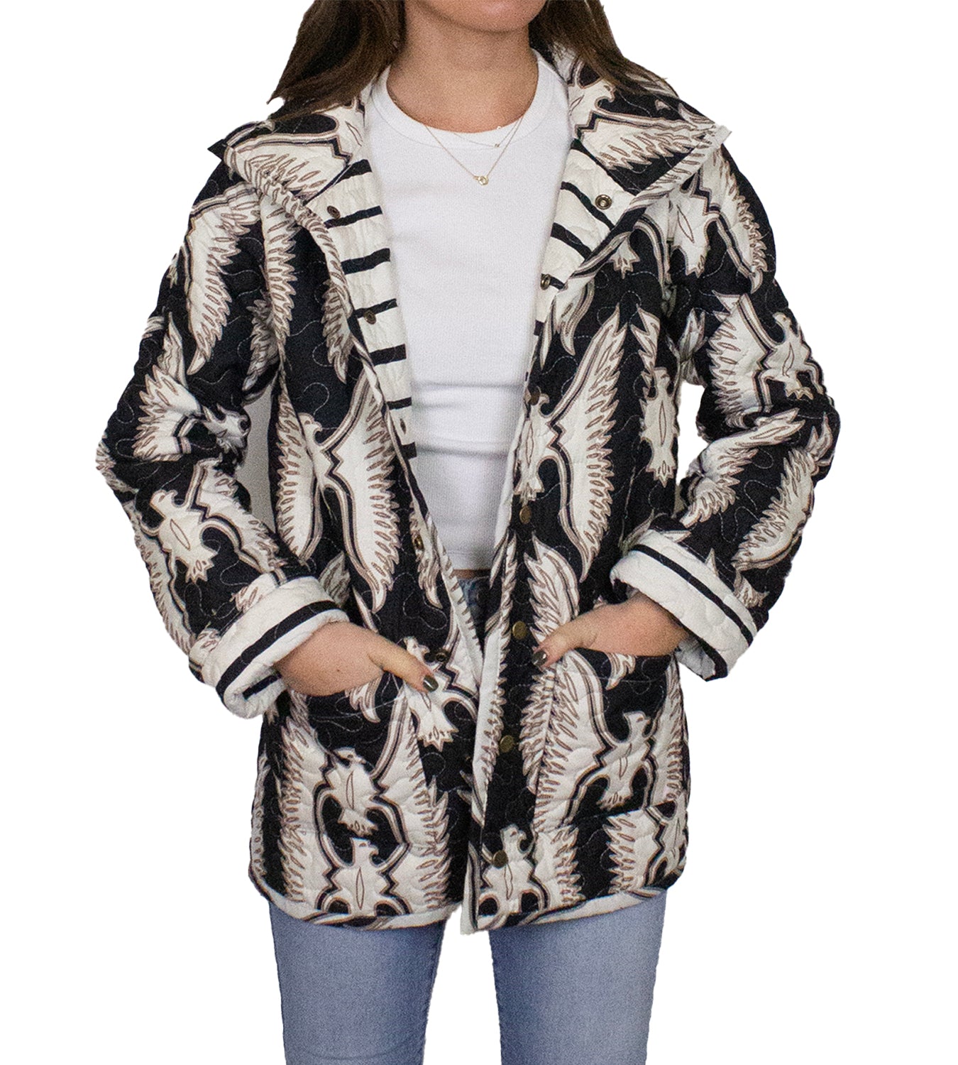 Chase Firebird Black Quilted Snap Jacket – Ida Mae Home