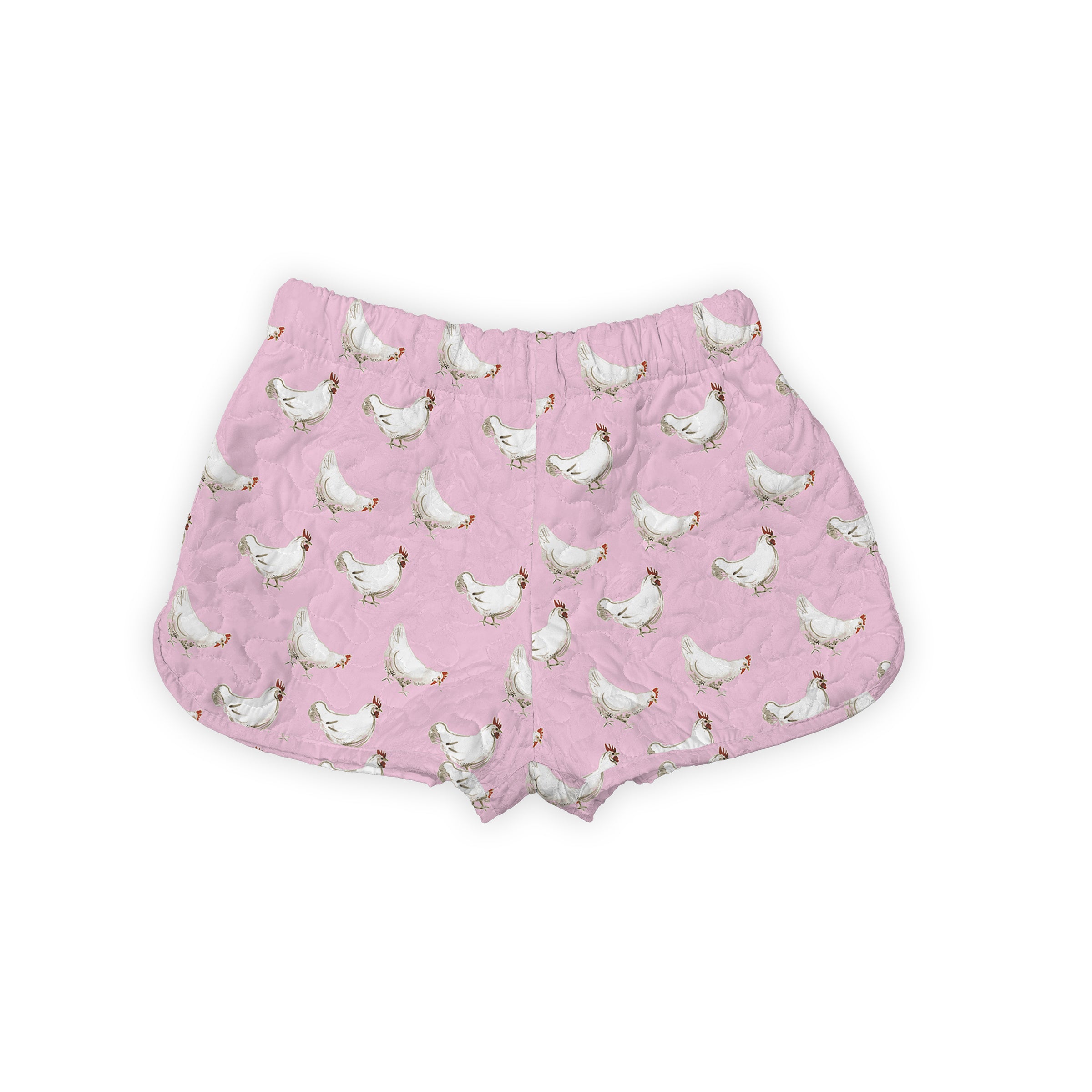 Chicken Icon Blossom Quilted Scallop Shorts *Web Exclusive* – Ida Mae Home