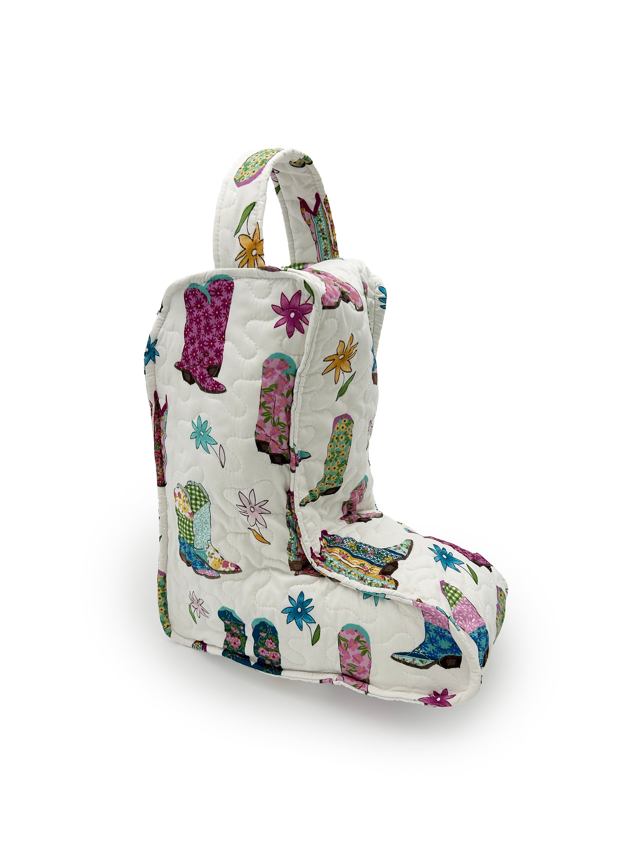 Daisy Boots Patchwork Jewels Quilted Boot Bag – Ida Mae Home