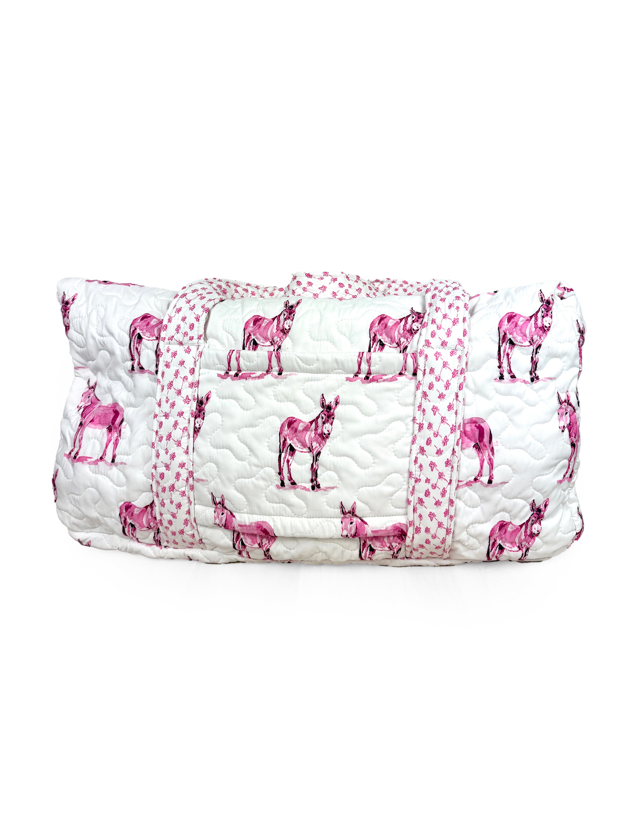 Donkey Icon Fuchsia Quilted Weekender Duffle Bag – Ida Mae Home
