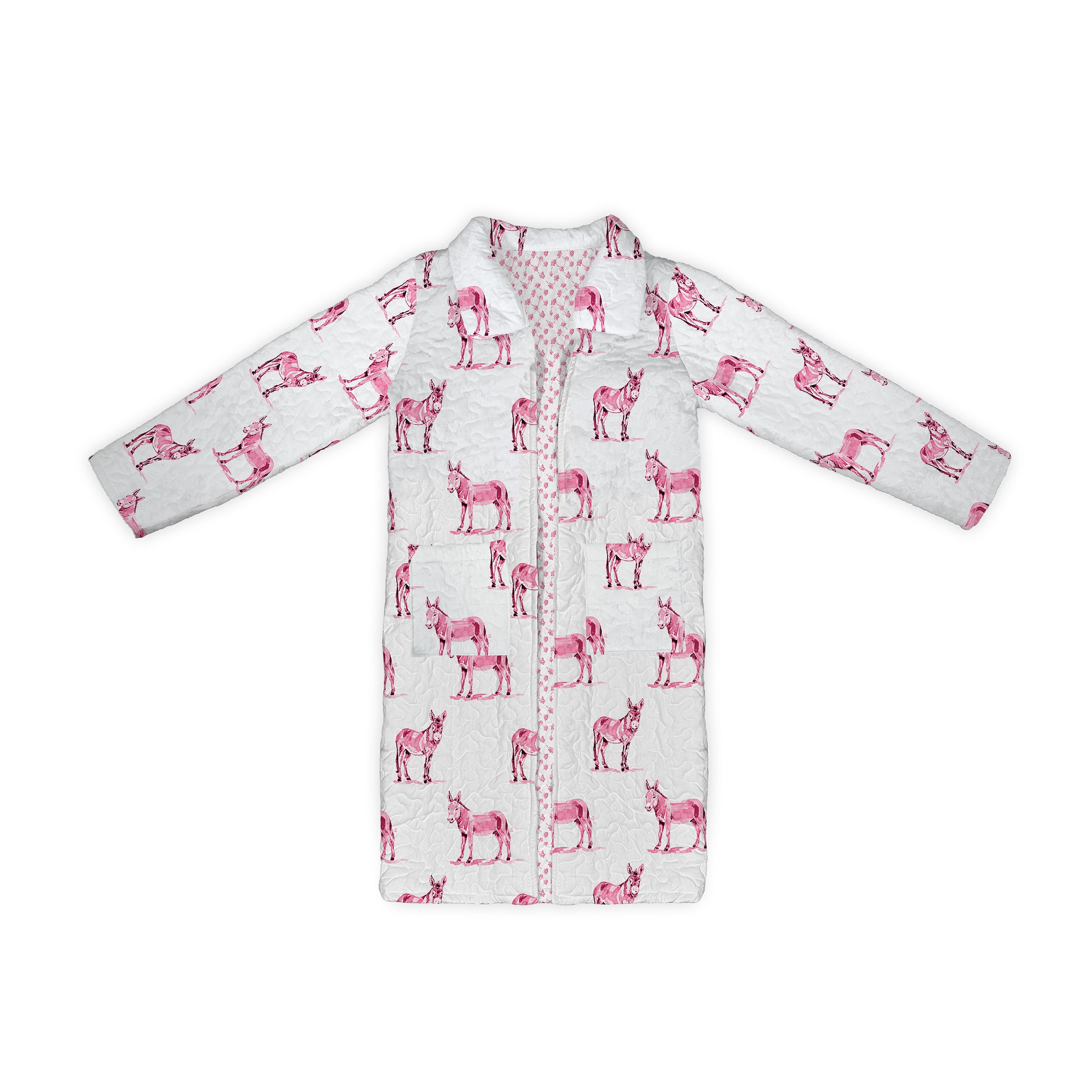 Donkey Icon Fuchsia Quilted Duster – Ida Mae Home