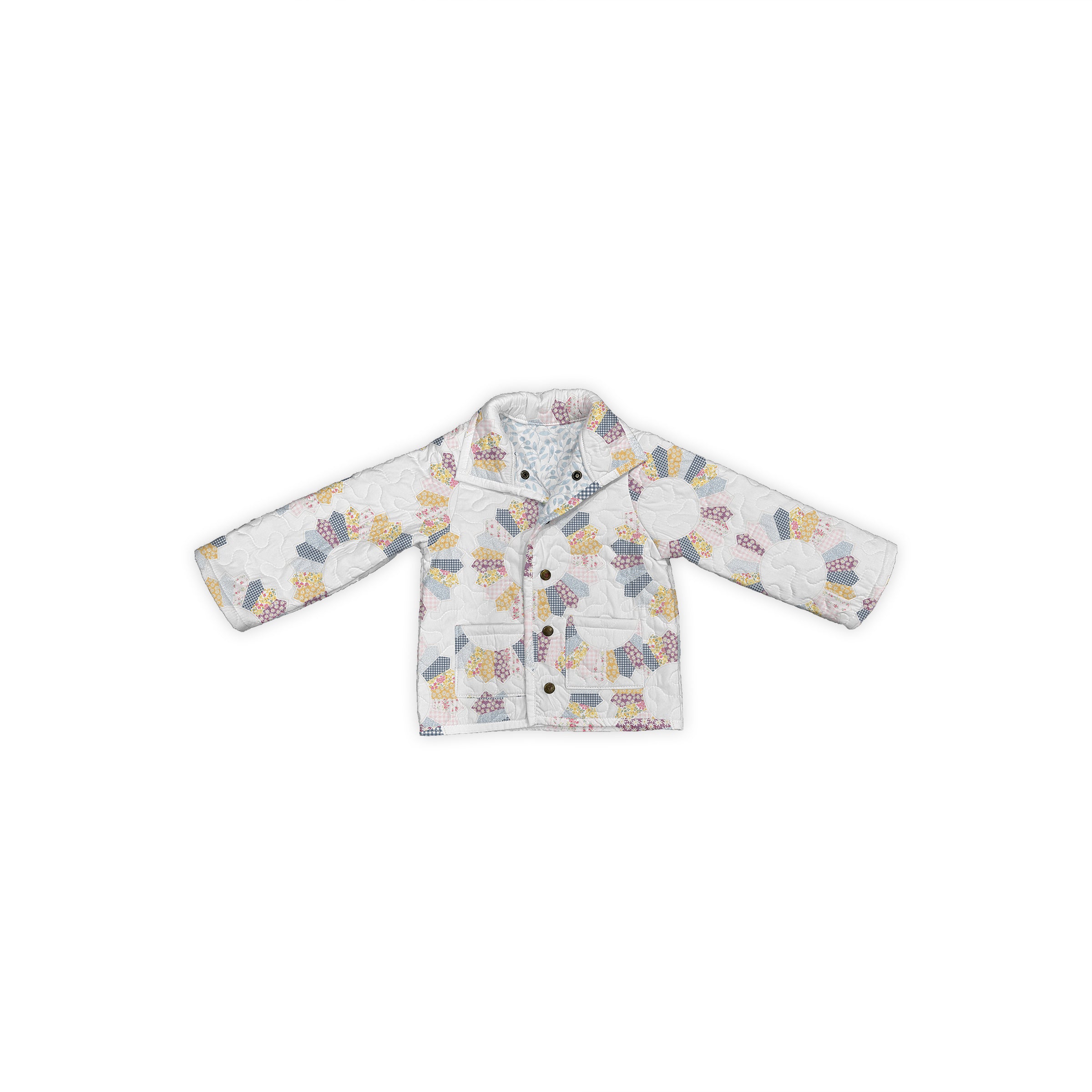 Dresden Patchwork Pastel Youth Quilted Snap Jacket – Ida Mae Home