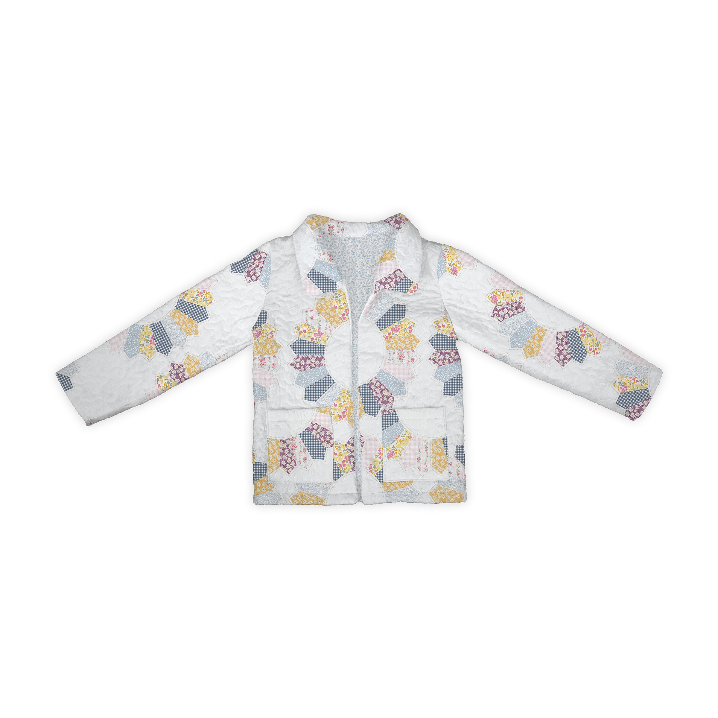 Dresden Patchwork Pastel Quilted Jacket – Ida Mae Home