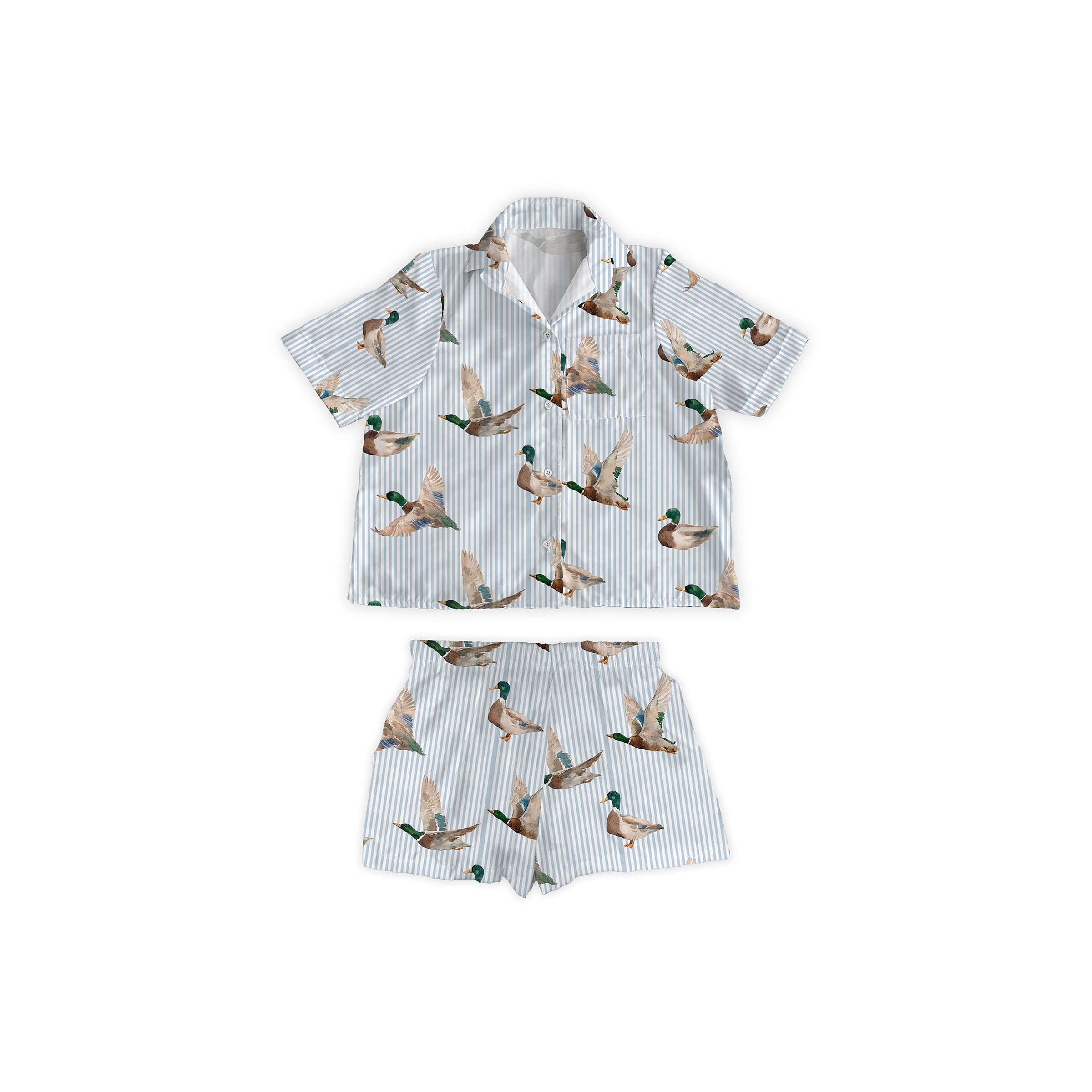 Mallory Ducks Blue Shorty Pajama Set – Ida Mae Home