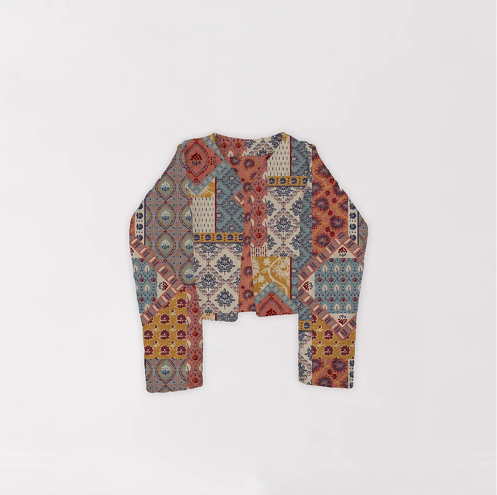 Laramie Patchwork Coral Cropped Quilted Jacket – Ida Mae Home