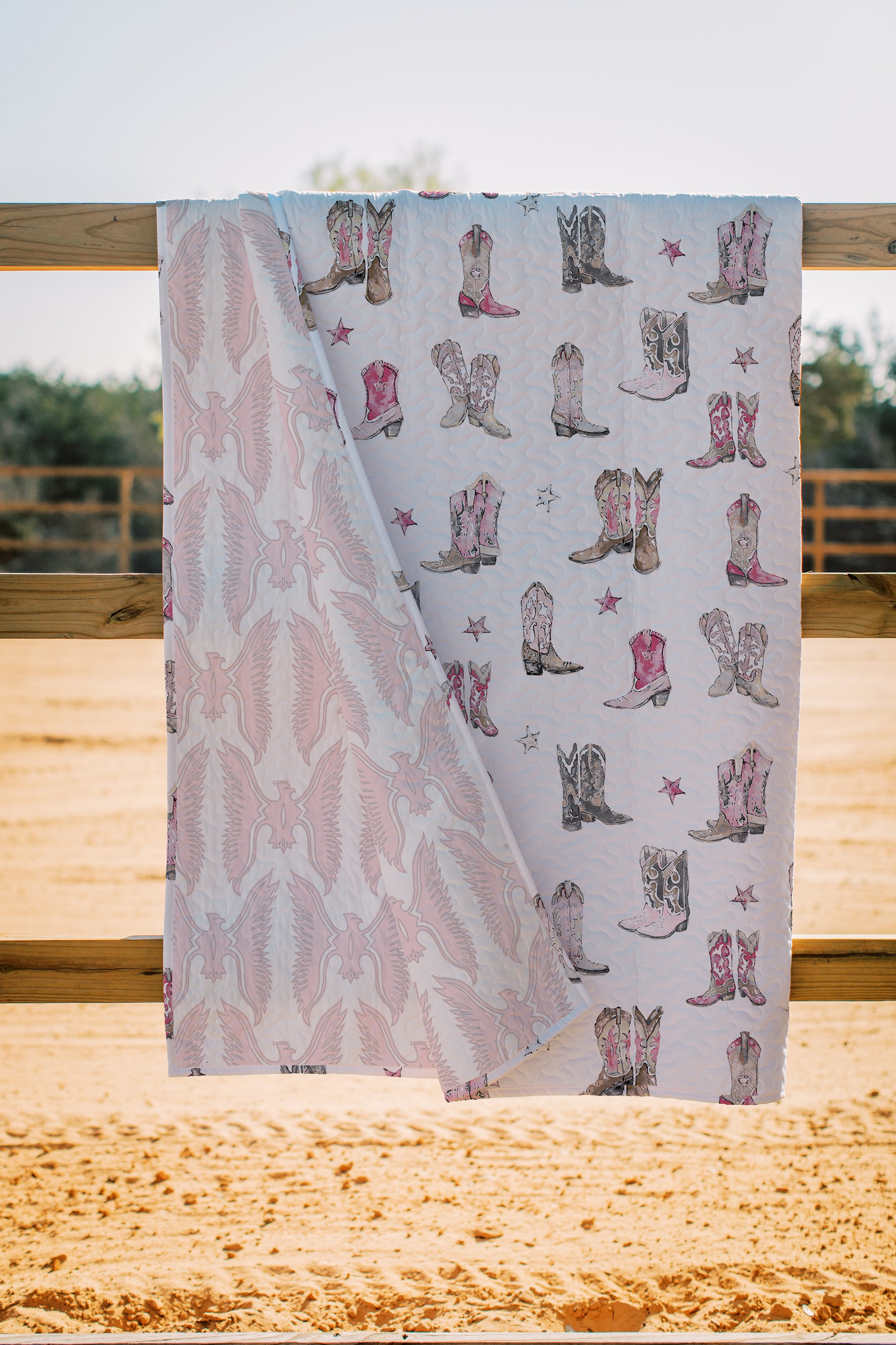 Thunderbird Boots in Pink Quilt – Ida Mae Home