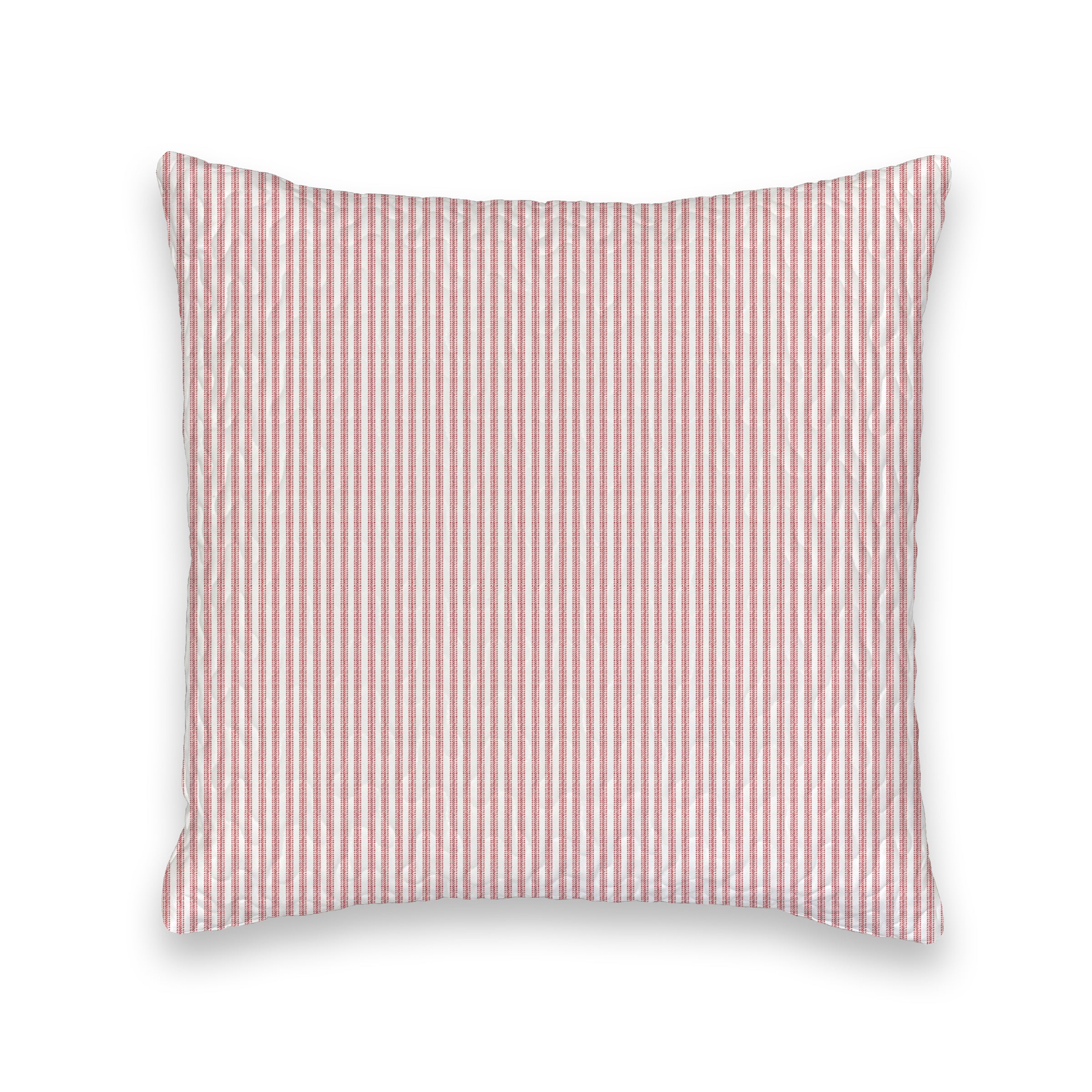 Ticking Stripe Red 20" Quilted Pillow – Ida Mae Home